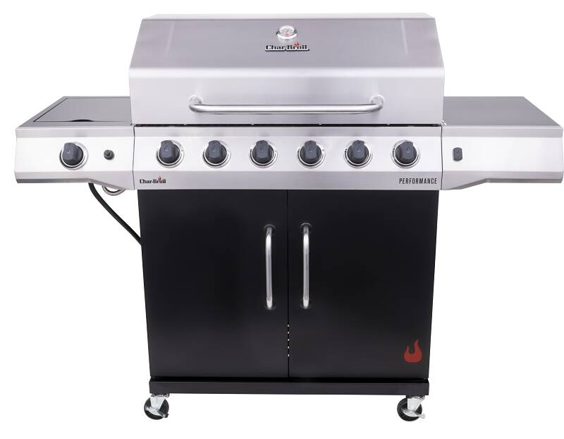 Char-Broil 463229021 6-Burner Gas Grill With Chef's Tray and Cabinet ...