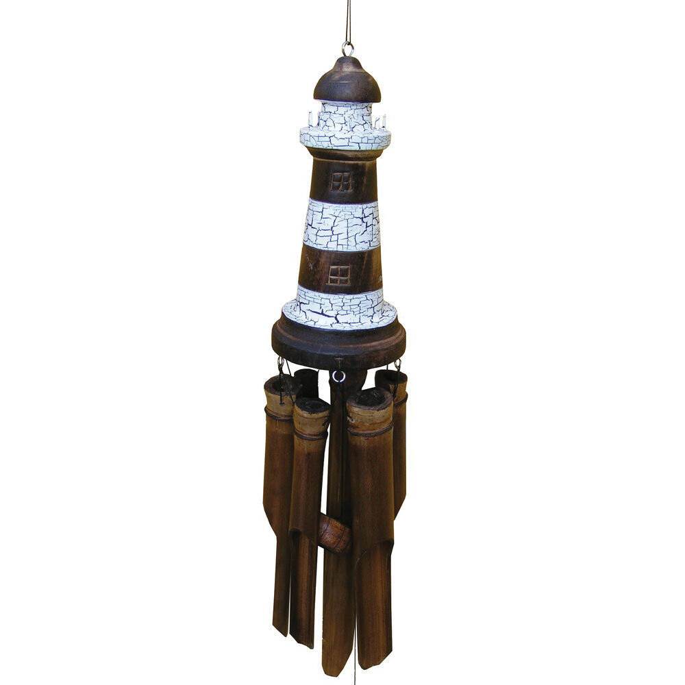 Cohasset 151A 8-Inch Natural Lighthouse Bamboo Wind Chime at Sutherlands