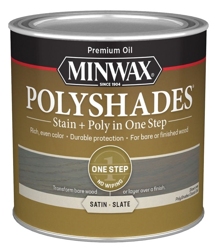 Minwax 213984444 1/2-Pint Satin Slate Polyshades Wood Stain at Sutherlands