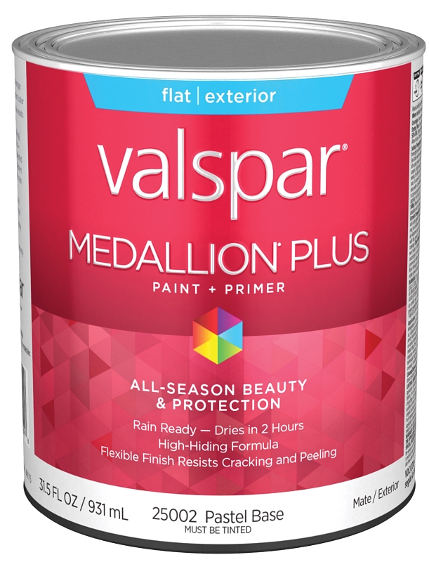 Valspar 028.0025002.005 1-Quart Medallion® Plus Flat Exterior Pastel ...