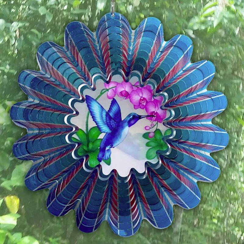 Spinfinity 342 12-Inch Blue Hummingbird Animated Collection Spinner at ...