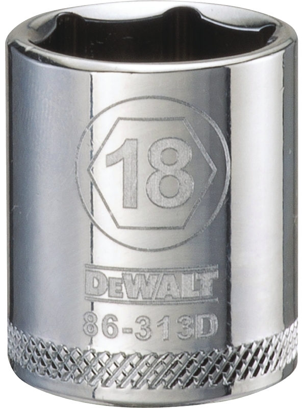 DeWALT® DWMT86313OSP 18-Milimeter Socket, 3/8-Inch Drive 6-Point Hand ...