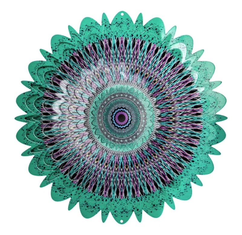 Spinfinity 174 12-Inch Stainless Steel Cosmic Mandala Wind Spinner at ...