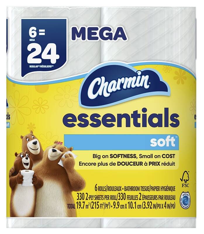 CHARMIN 20453 Essentials Soft Toilet Paper, 6 Rolls at Sutherlands