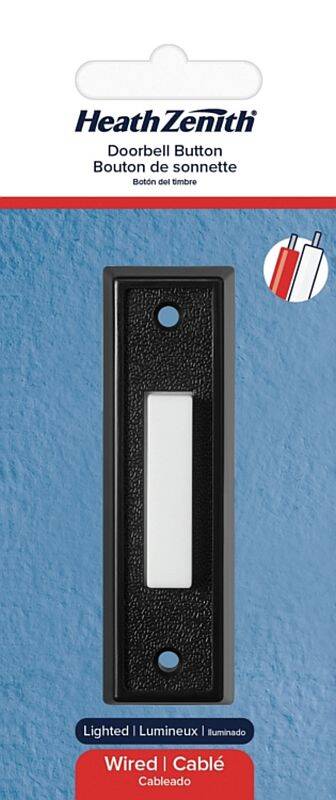 Heath Zenith 18000221 Lighted LED Wired Doorbell Push Button at Sutherlands