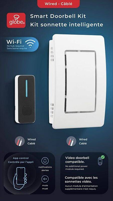 Globe® 18000156 KIT CHIME SMART WIRED at Sutherlands
