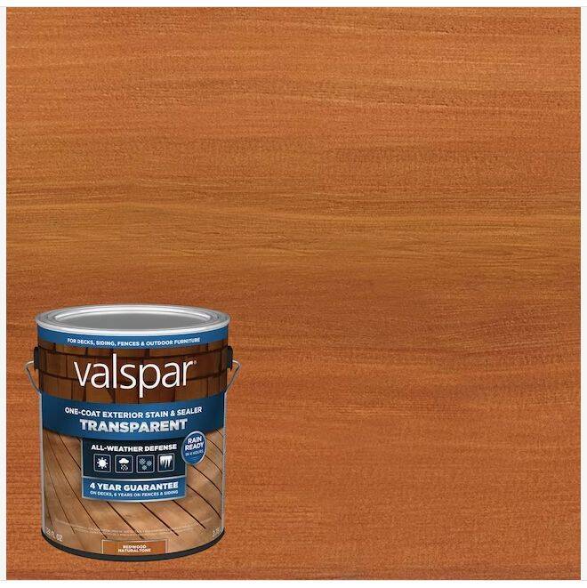 Valspar® VL1028080-14 1-Quart, Redwood Natural Tone, One Coat ...