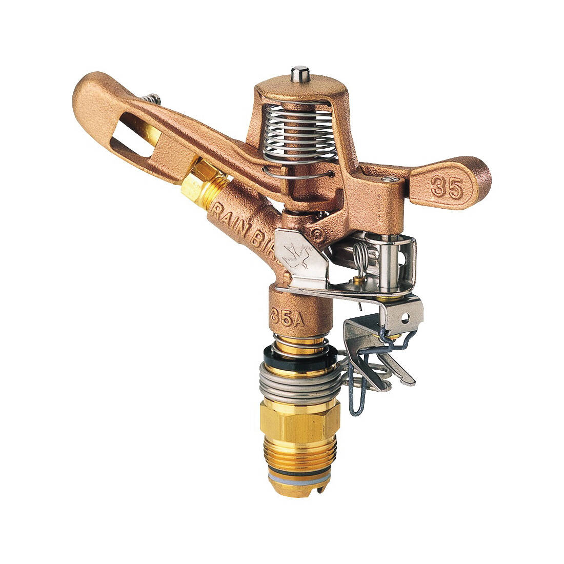 Rain Bird 35ADJTNTB Impact Sprinkler, 3/4 In, 25 To 50 PSI, Brass ...