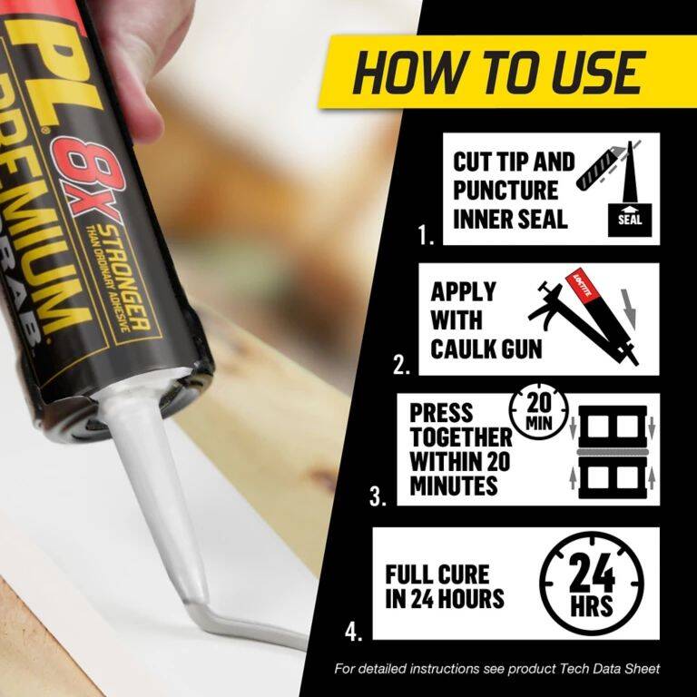 LOCTITE® 1417170 PL® Premium Fast Grab Construction Adhesive, 10-Fl. Oz ...