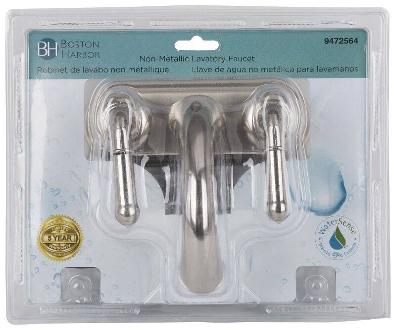 Boston Harbor® JY-4233BN Nickel 2-Handle Bathroom Sink Faucet With ...
