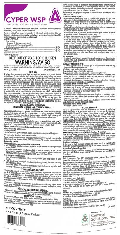Control Solutions 82300001 Cyper WSP Insecticide In Water-Soluble ...