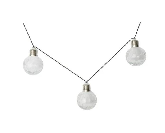 Boston Harbor 27101 Solar Glass Crackle Ball String Light at Sutherlands