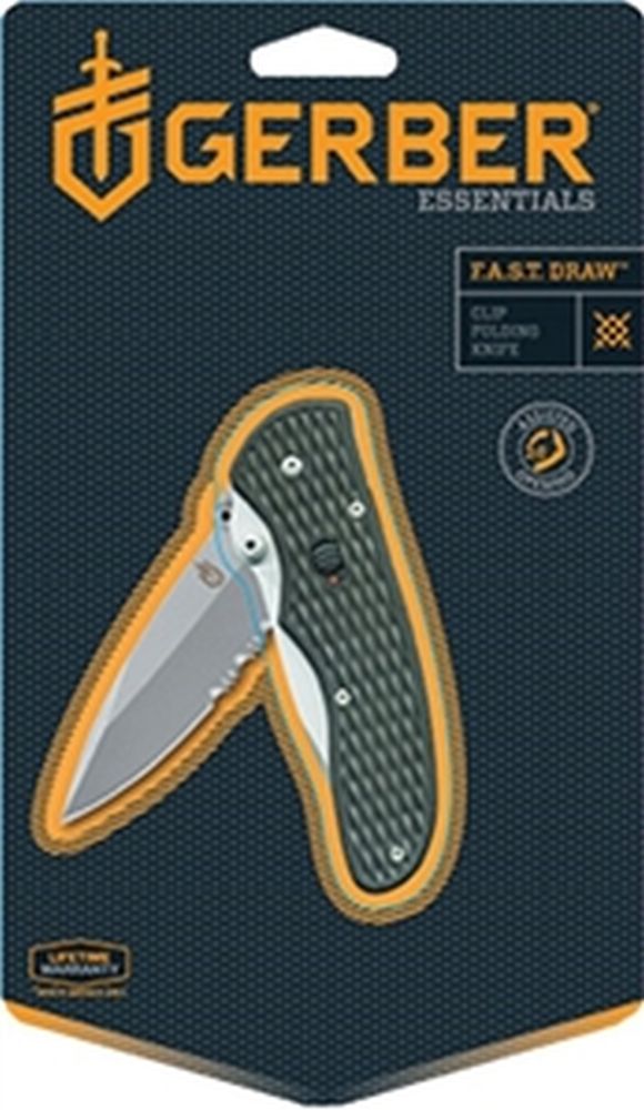Gerber Legendary Blades 22-47161 Fast Draw Serrated Clip Folding Knife ...