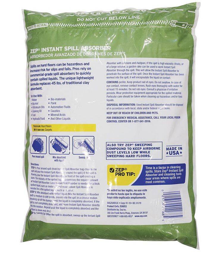Zep ZUABS3 3-Pound Instant Spill Absorber at Sutherlands