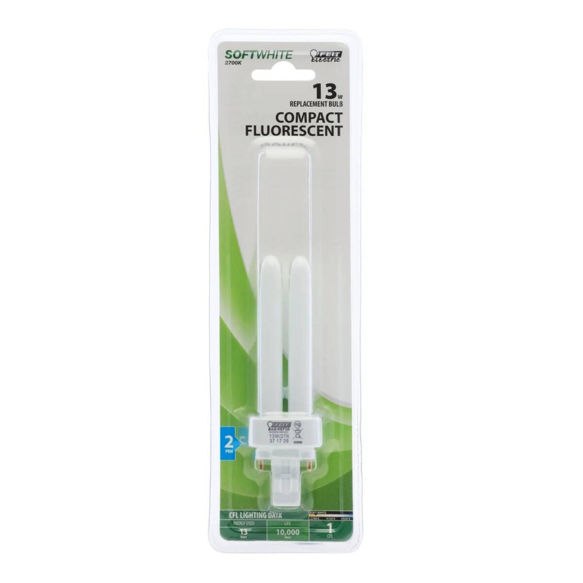 Feit Electric BPPLD13 60-Watt Equivalent PLD GX23-2 2 Pin Soft White ...