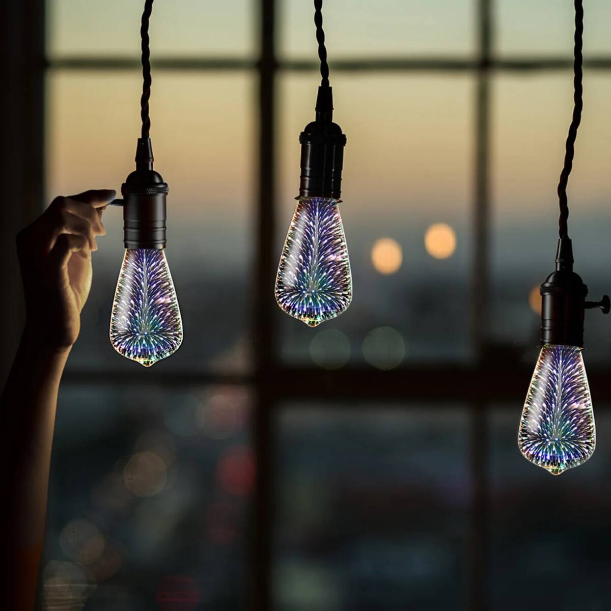 Feit Electric ST19/PRISM/LED/RP Prismatic Colorful Fireworks LED Light ...