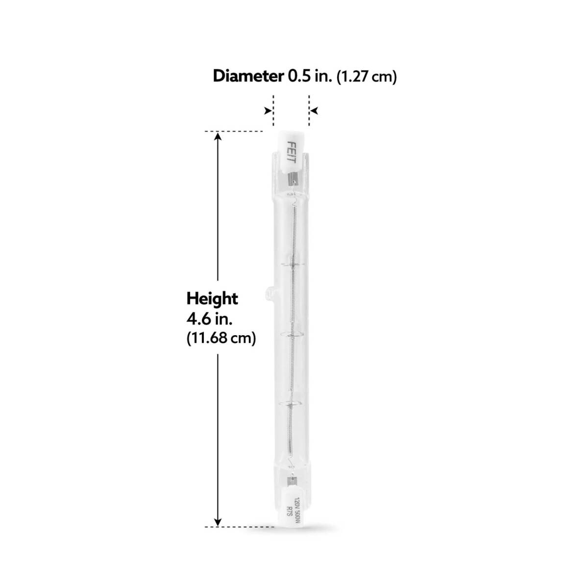 Feit Electric BPQ500T3/CL/2/TRP 500-Watt Warm White T3 RSC Dimmable ...