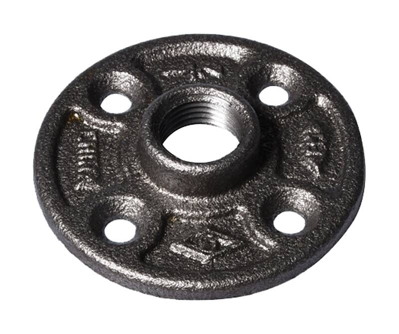 ProSource 27-1/2B 1/2 in. FIP Malleable Iron Black Pipe Floor Flange, 1 ...
