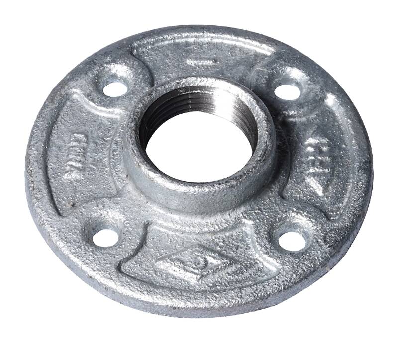 ProSource 27-1G Malleable Iron FIP Galvanized Pipe Floor Flange, 1 ...