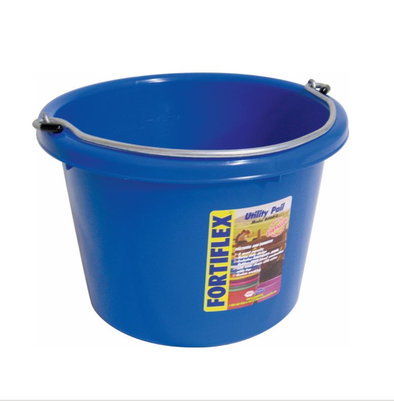 FORTEX-FORTIFLEX 1304840 Blue Fortiflex Rubber Utility Pail, 8-Quart at ...