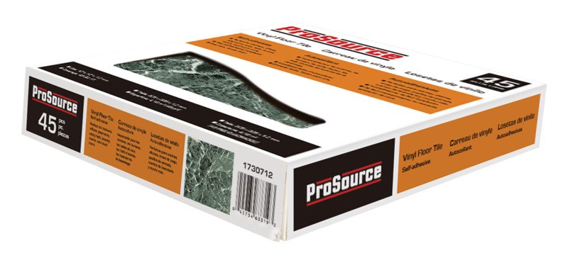 ProSource CL1108 12 x 12-Inch Marble Green ProSource Vinyl Floor Tile ...