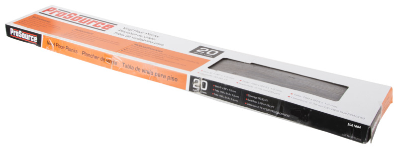 ProSource CLG01 6 x 36-Inch Gray ProSource Vinyl Plank Floor Tile at ...