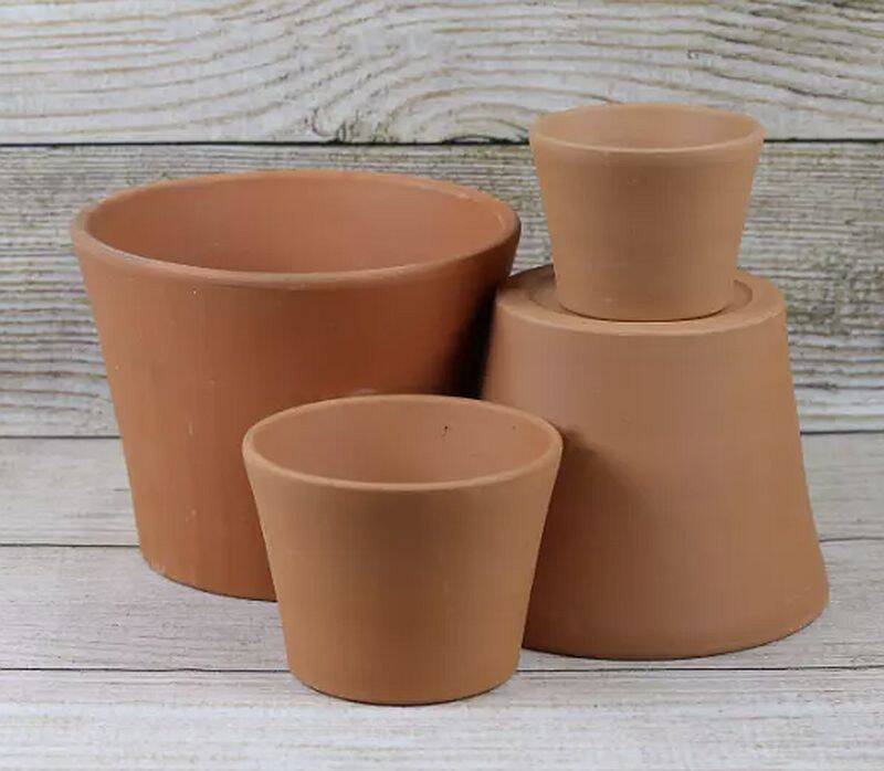 Deroma© 70U2MZ 7.5-Inch Terracotta Half Cone Planter #2241792 at ...