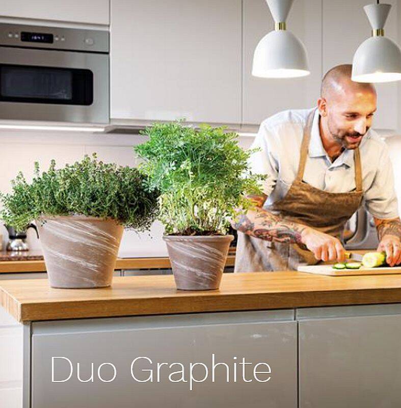 Deroma© 3R16JS99Z 6.3-Inch Graphite Terracotta Clay Cone Pot at Sutherlands