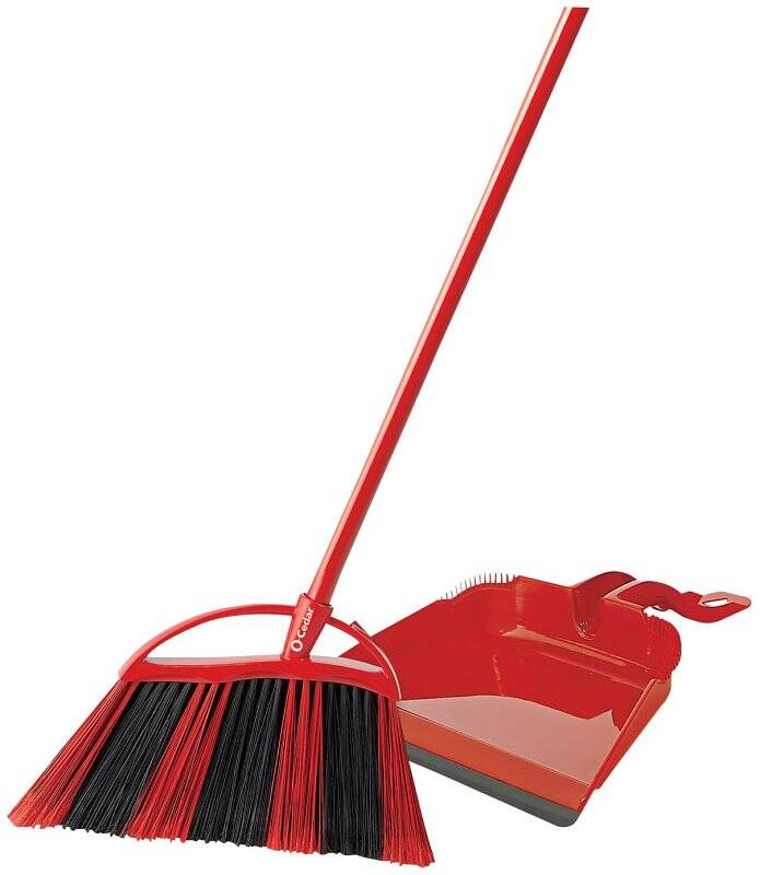 O-Cedar® 4173795 PowerCorner® One Sweep Large Angle Broom With Dust Pan ...