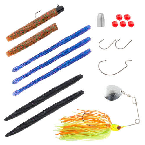 Ready2Fish R2F4-BA/S 6-Foot X 6-Inch Blue And Green Bass Spinning Combo ...