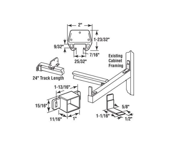 Prime-Line R7144 24-Inch Wood Drawer Track Repair Kit at Sutherlands