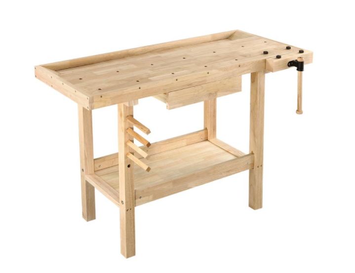 Olympia Tools 84-906 50 x 20-Inch Hardwood Workbench With Built-In ...