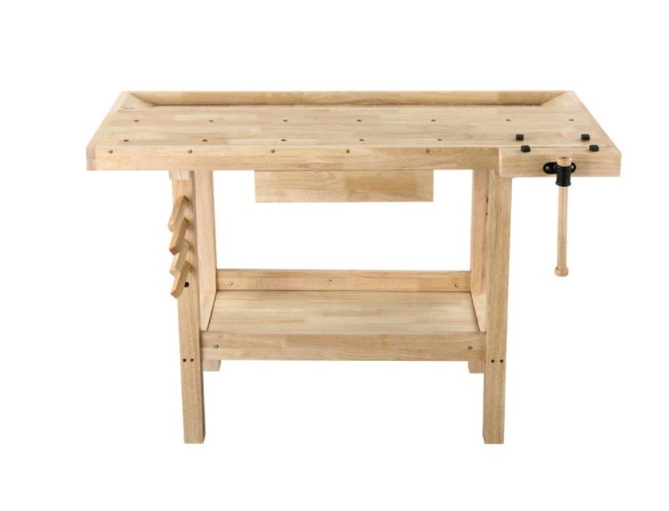 Olympia Tools 84-906 50 x 20-Inch Hardwood Workbench With Built-In ...