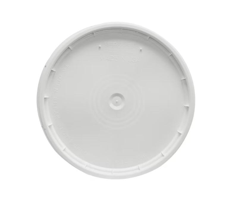United Solutions PN0142 5-Gallon White Plastic Bucket Lid With Gasket ...