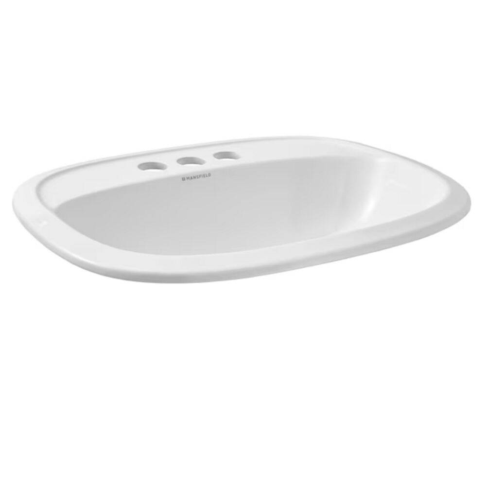 Mansfield® 295-4WHT White Ava Modern Oval Drop-In Bathroom Sink at ...