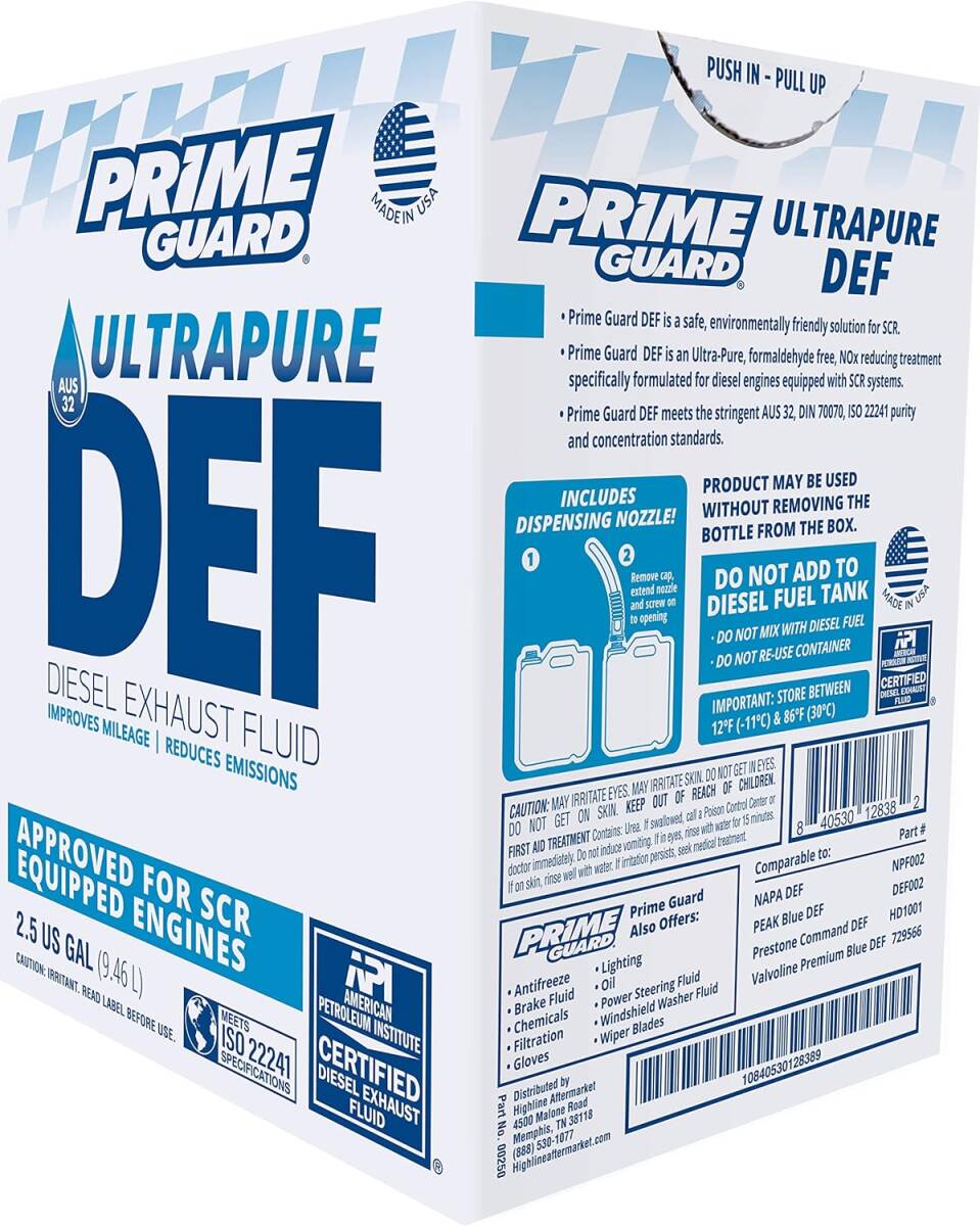 PRIME GUARD® PRIM00250 Ultrapure Diesel Exhaust Fluid, 2.5 Gallon at ...