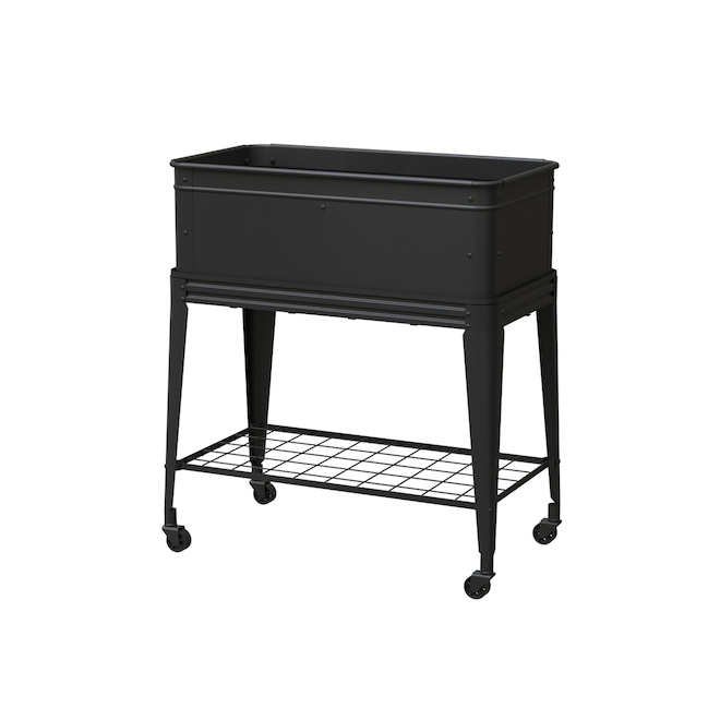 Panacea® 81439 Modern Farmhouse Matte Black Elevated Tub Planter at ...