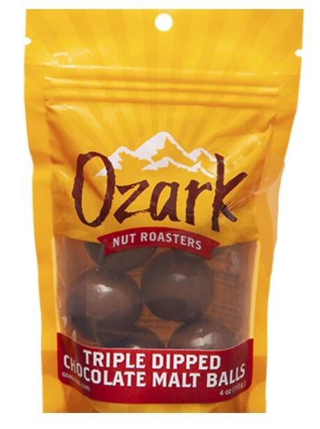 Ozark Nut Roasters G027 3-1/2-Ounce Chocolate Triple Dipped Malt Balls ...