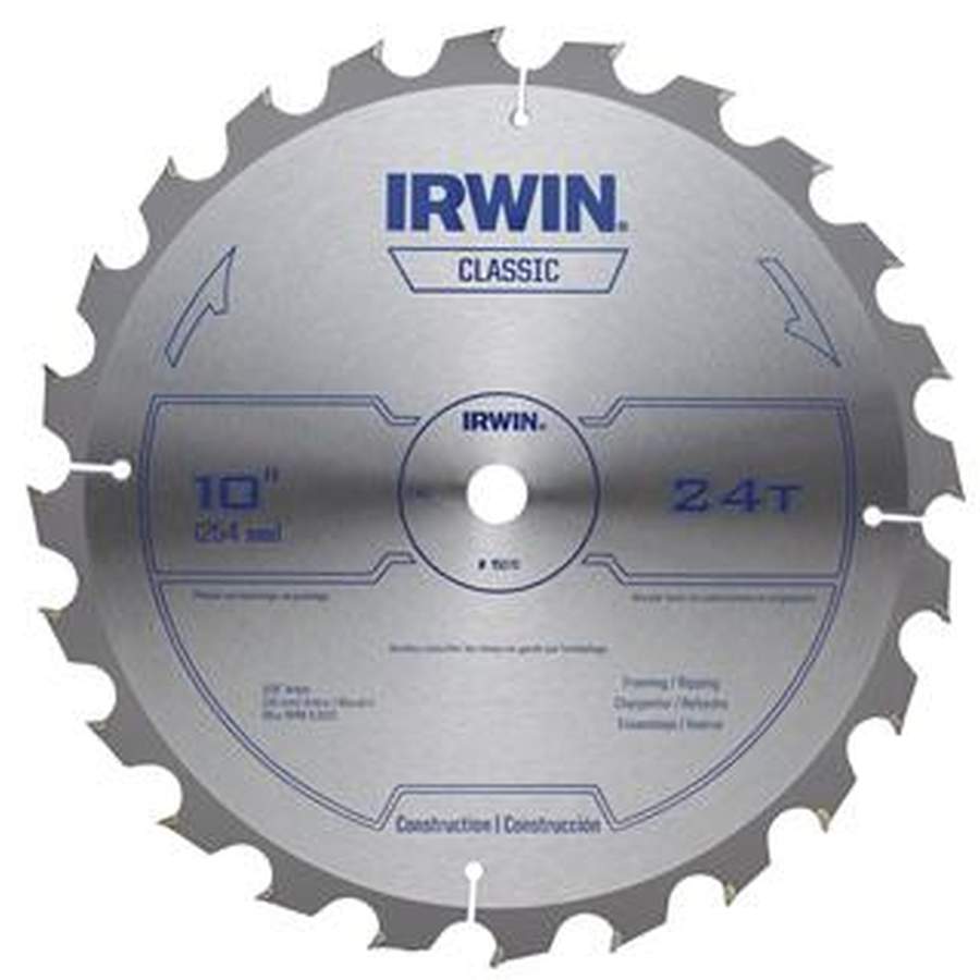 IRWIN 15070 10-Inch X 24-Tooth Circular Classic Series Saw Blade at ...