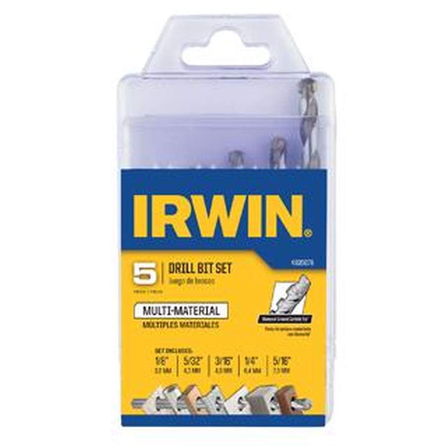 IRWIN 4935078 Multi-Material Drill Bit Set, 5-Piece at Sutherlands IRWIN 4935078 Multi-Material Drill Bit Set, 5-Piece at Sutherlands