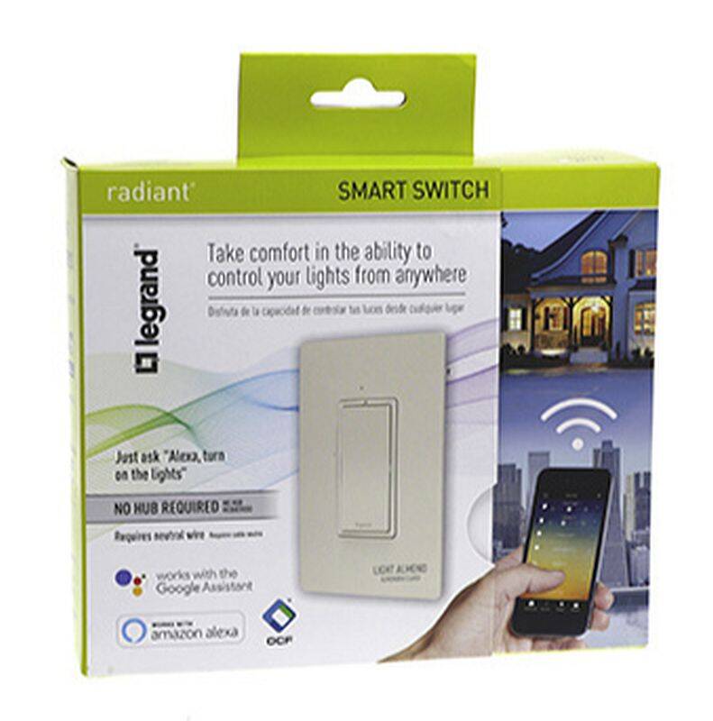 Legrand WWRL10LACCV2 Light Almond 15-Amp 3-Way Radiant Smart Switch at ...