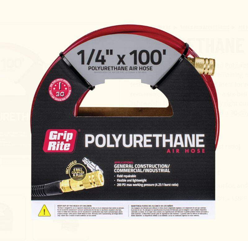 Grip-Rite® GRFLEX1450C 1/4-Inch X 50-Foot Red Hybrid Air Compressor ...