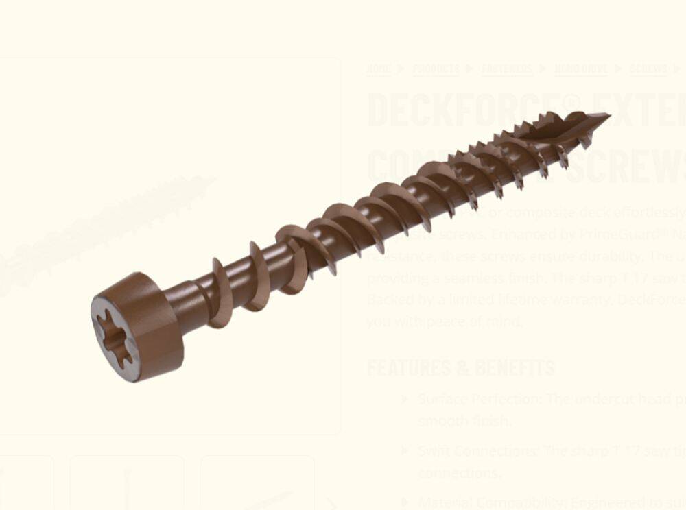 Grip-Rite GRDFCS212GCD5 #5 X 2-1/2-Inch Golden Cypress Deck Force ...