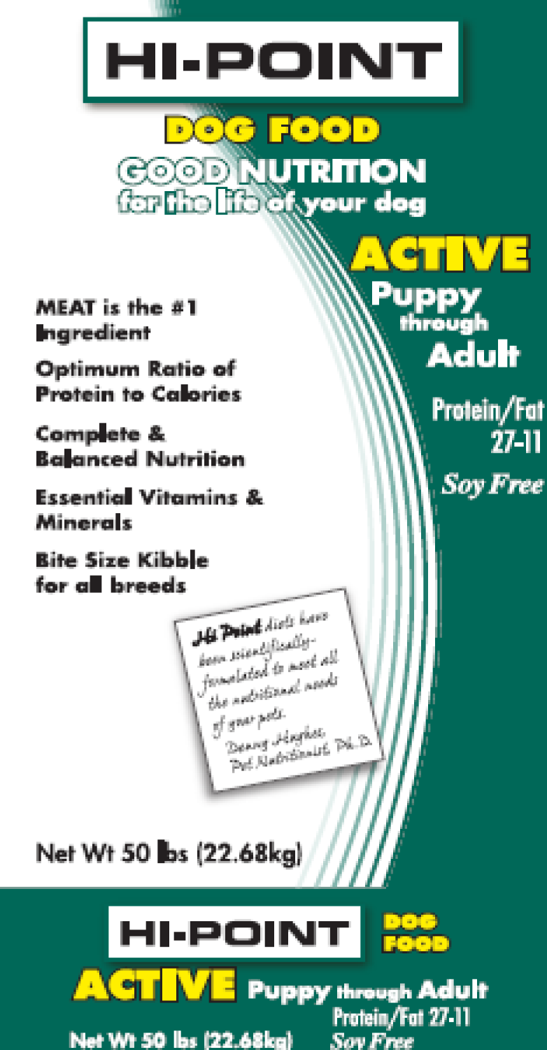 Shawnee Feed 1179 50-Pound Hi-Point Active Puppy-Adult 27/11 Dog Food ...