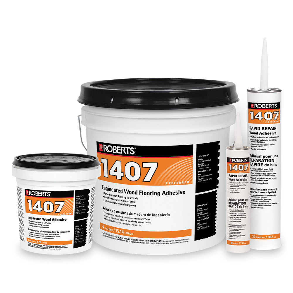 ROBERTS 1407-4 4-Gallon Engineered Wood Flooring Adhesive at Sutherlands