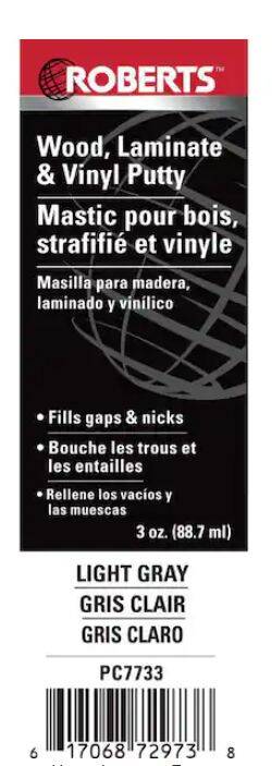 ROBERTS PC7733 3-Ounce Light Gray Wood Laminate And Vinyl Putty at ...