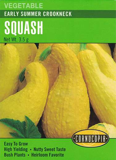 Cornucopia Garden Seeds 179 Early Summer Crookneck Squash Seeds at ...