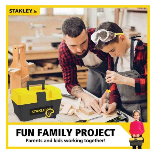 STANLEY Jr TBS001-05-SY Pretend Tool Box With Tool Set, 5-Piece at ...