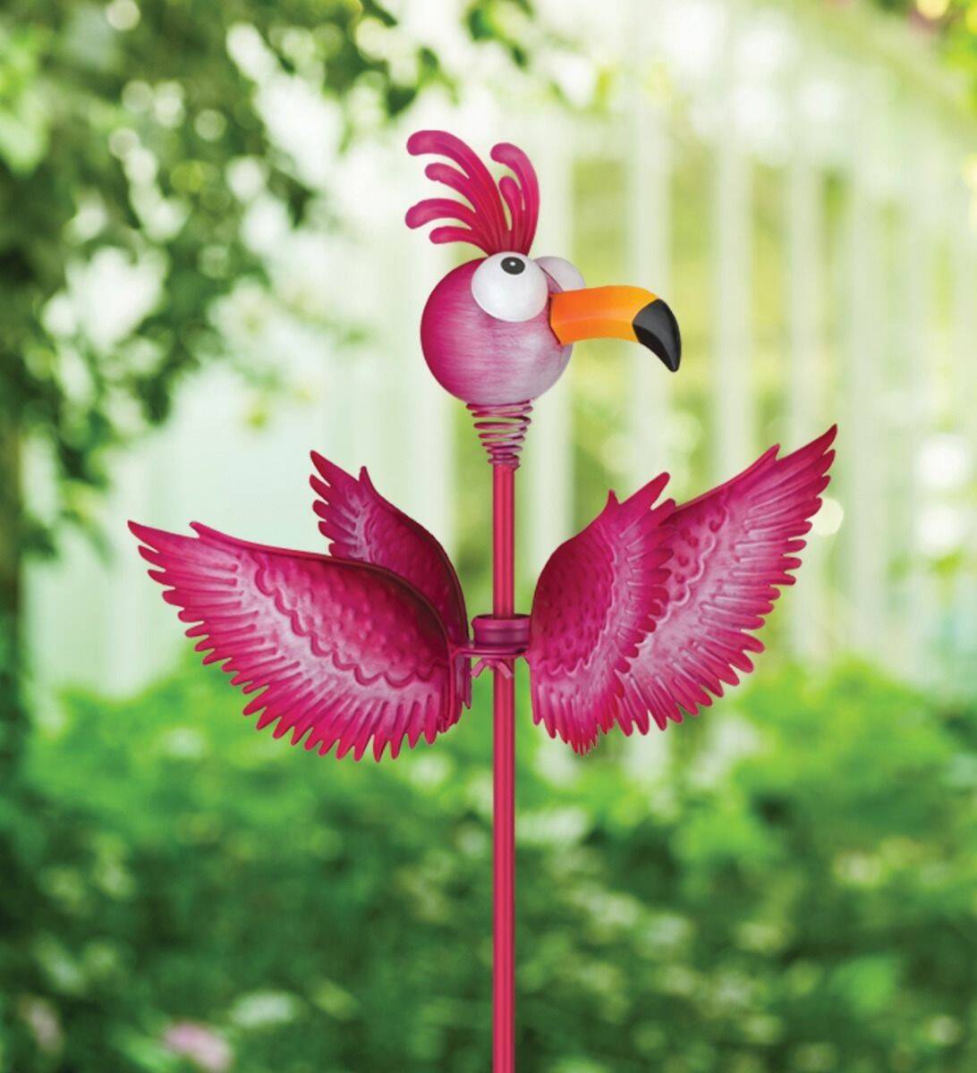 Regal Art & Gift 13504 Goofy Spinner Stake Flamingo at Sutherlands