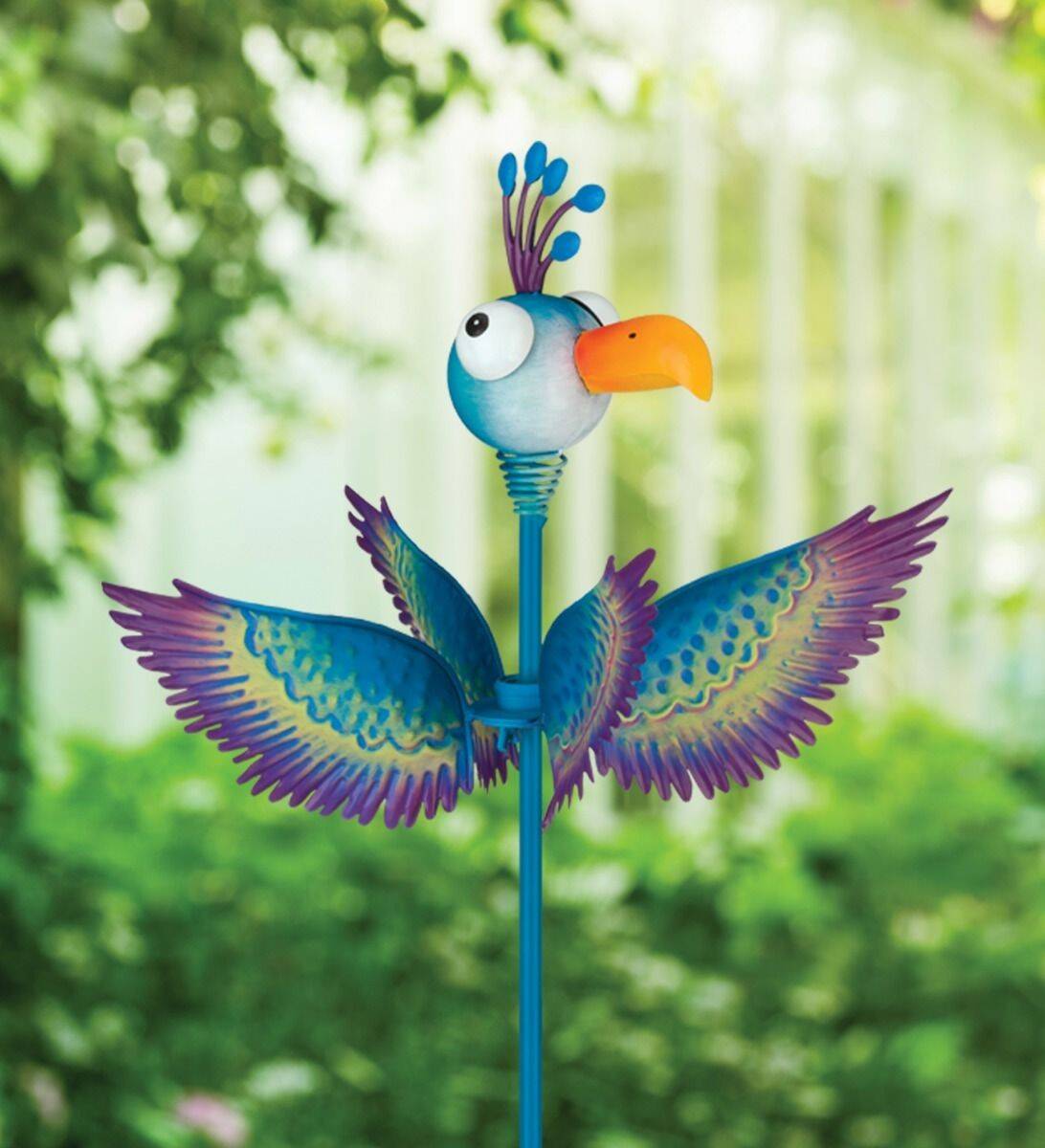 Regal Art & Gift 13506 Goofy Spinner Stake Peacock at Sutherlands